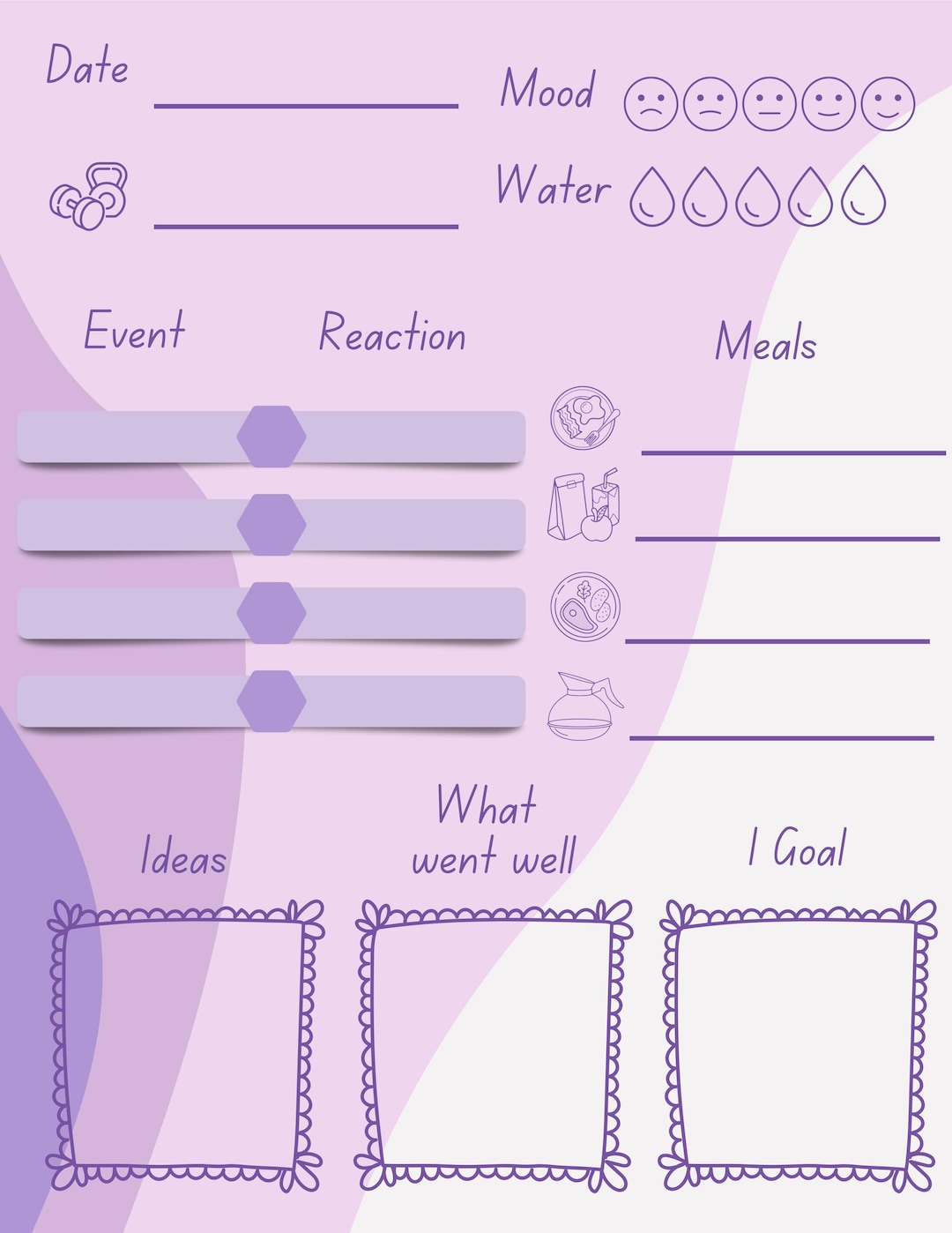 Daily Mood Check-in Chart - Etsy