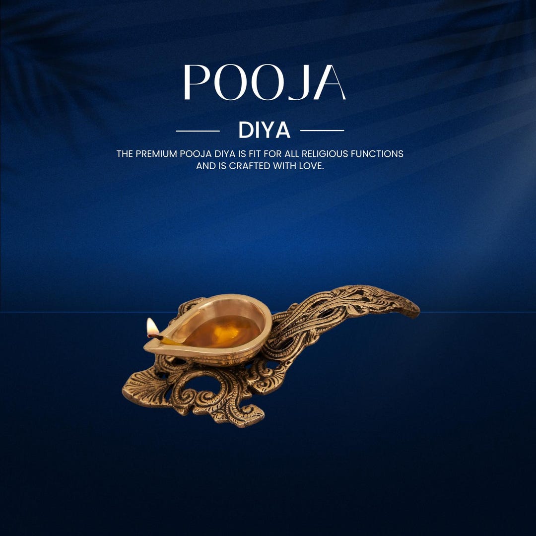 Brass Diya With Handle Aarti Diya in Gold Antique Finish - Etsy