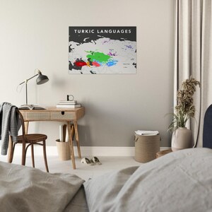 Map of Turkic Languages Matte Paper Poster high Quality - Etsy