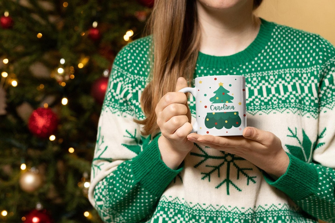 Custom Christmas Coffee Mug - Festive Holiday Gift Cup, Personalized ...
