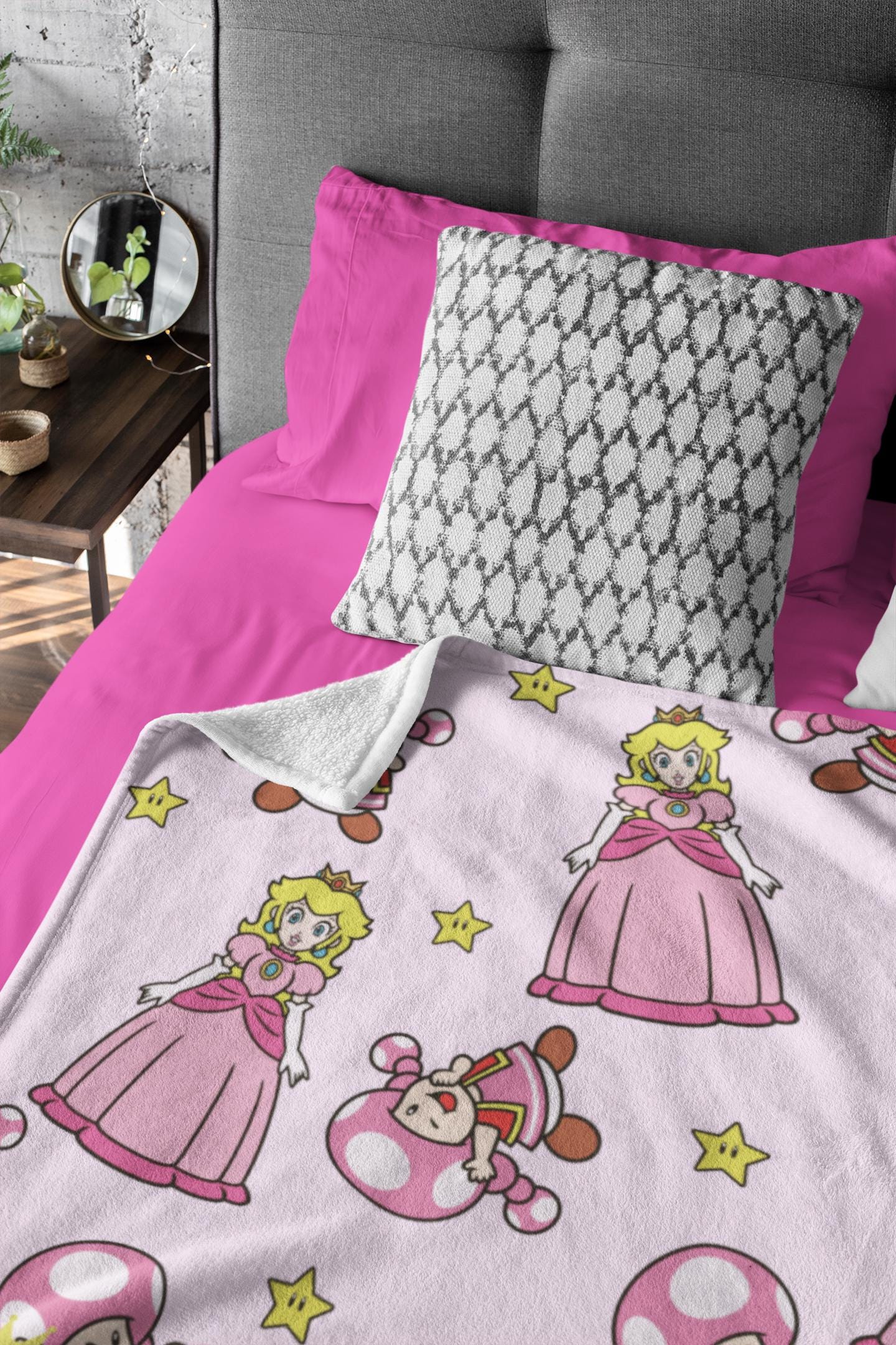 Princess Peach Custom Blanket Princess Peach Gift Princess Peach ...