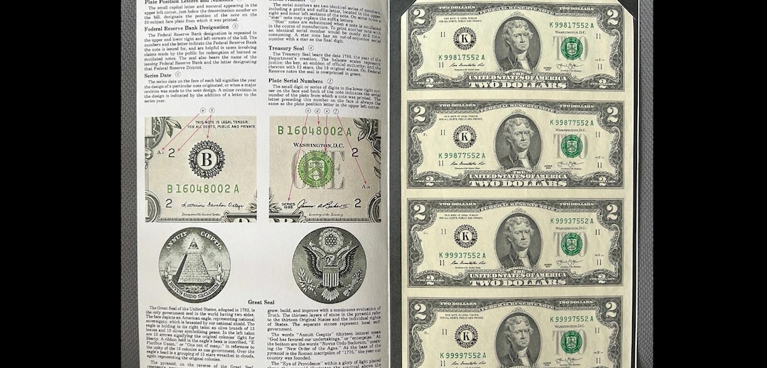 2013 Four–note Uncut Currency Sheet - Etsy