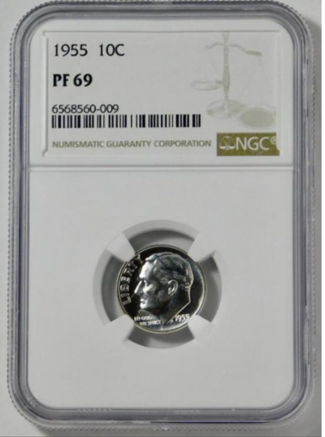 1955 Silver Roosevelt Dime BIG GRADE! NGC Gem Proof 69 - Etsy