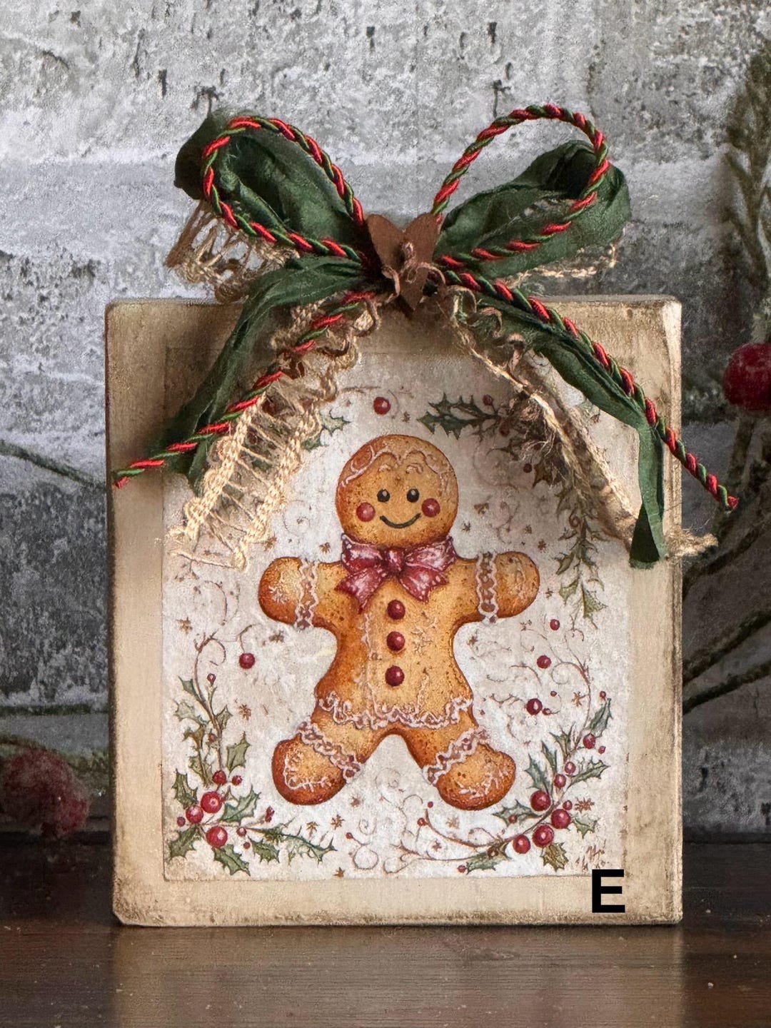 Christmas Rustic Farmhouse Gingerbread Man Shelf Sitters - 6 Variations ...