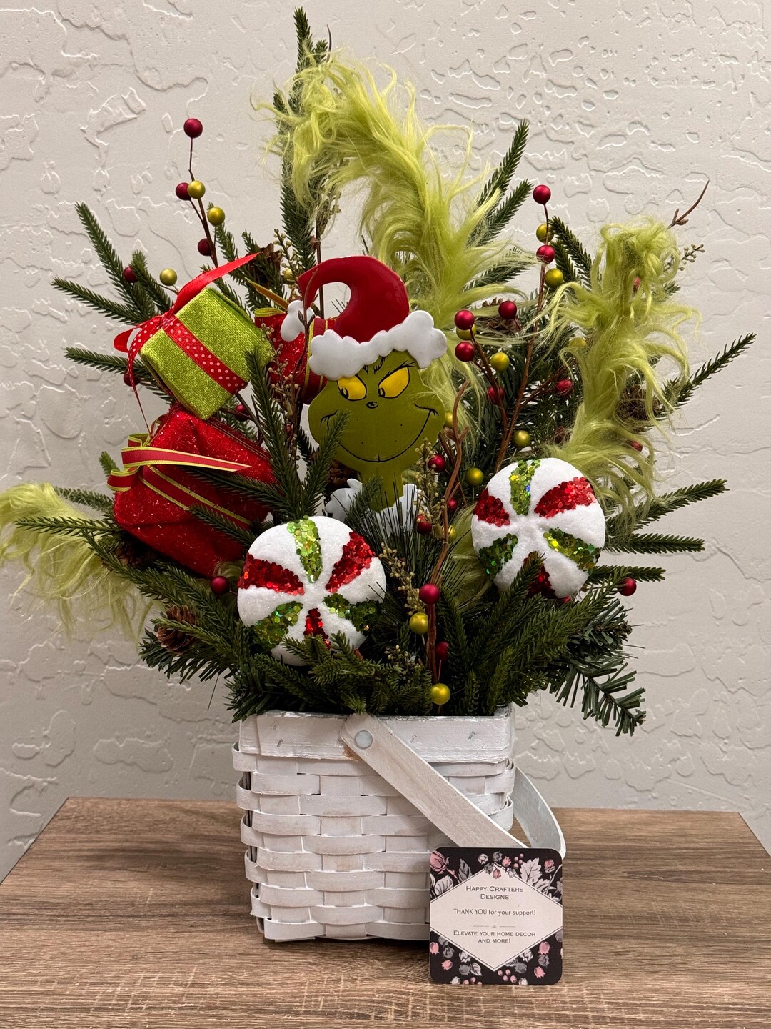 Grinch Themed Centerpiece - Etsy