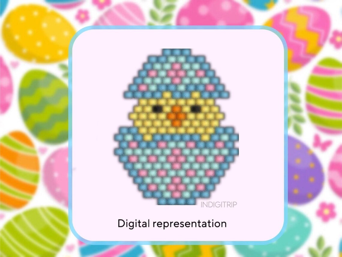 Brick Stitch Easter Pattern, Miyuki Delica Earrings , Easter Egg Spring ...