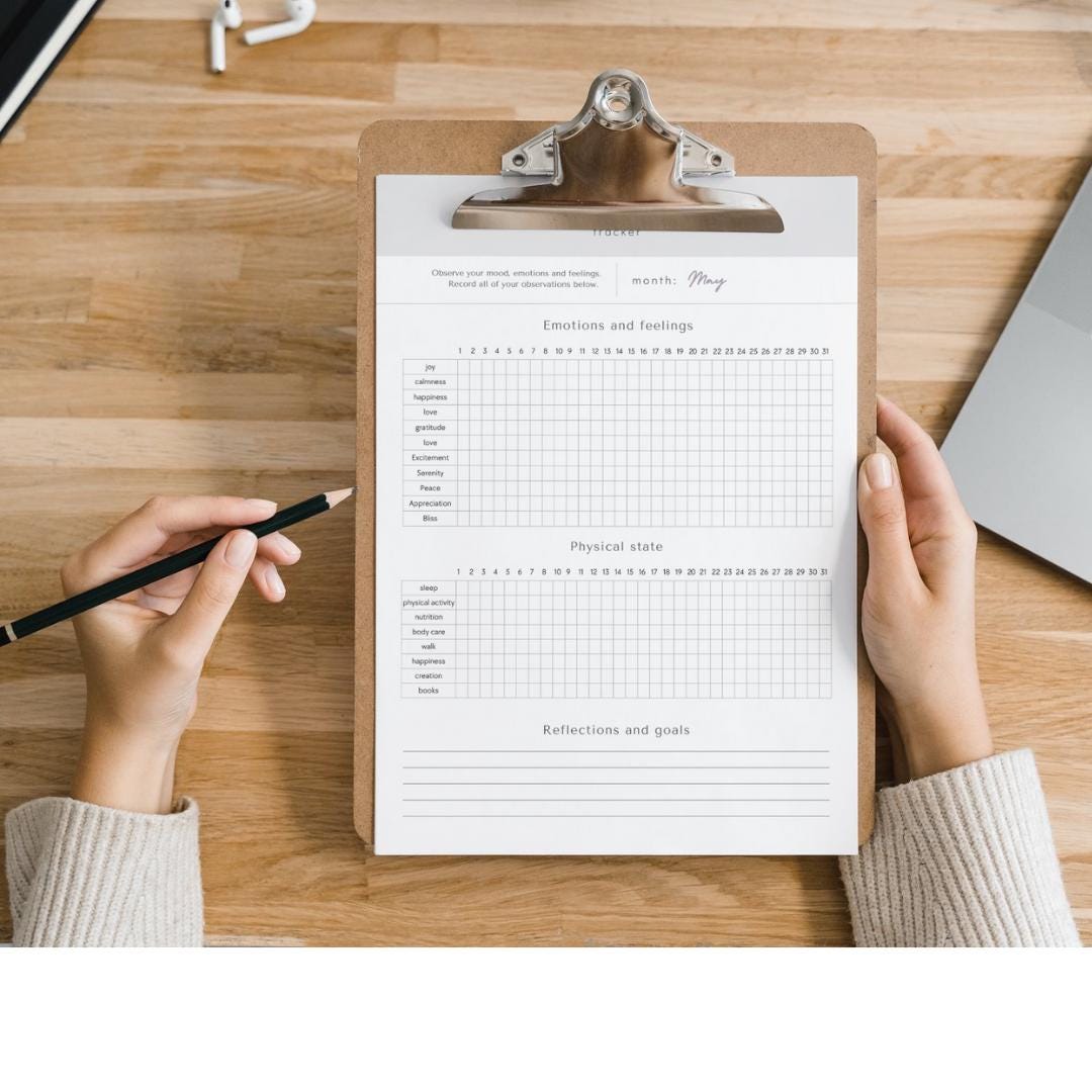 Harmonious Life Tracker Printable , Digital PDF Personal Balance ...