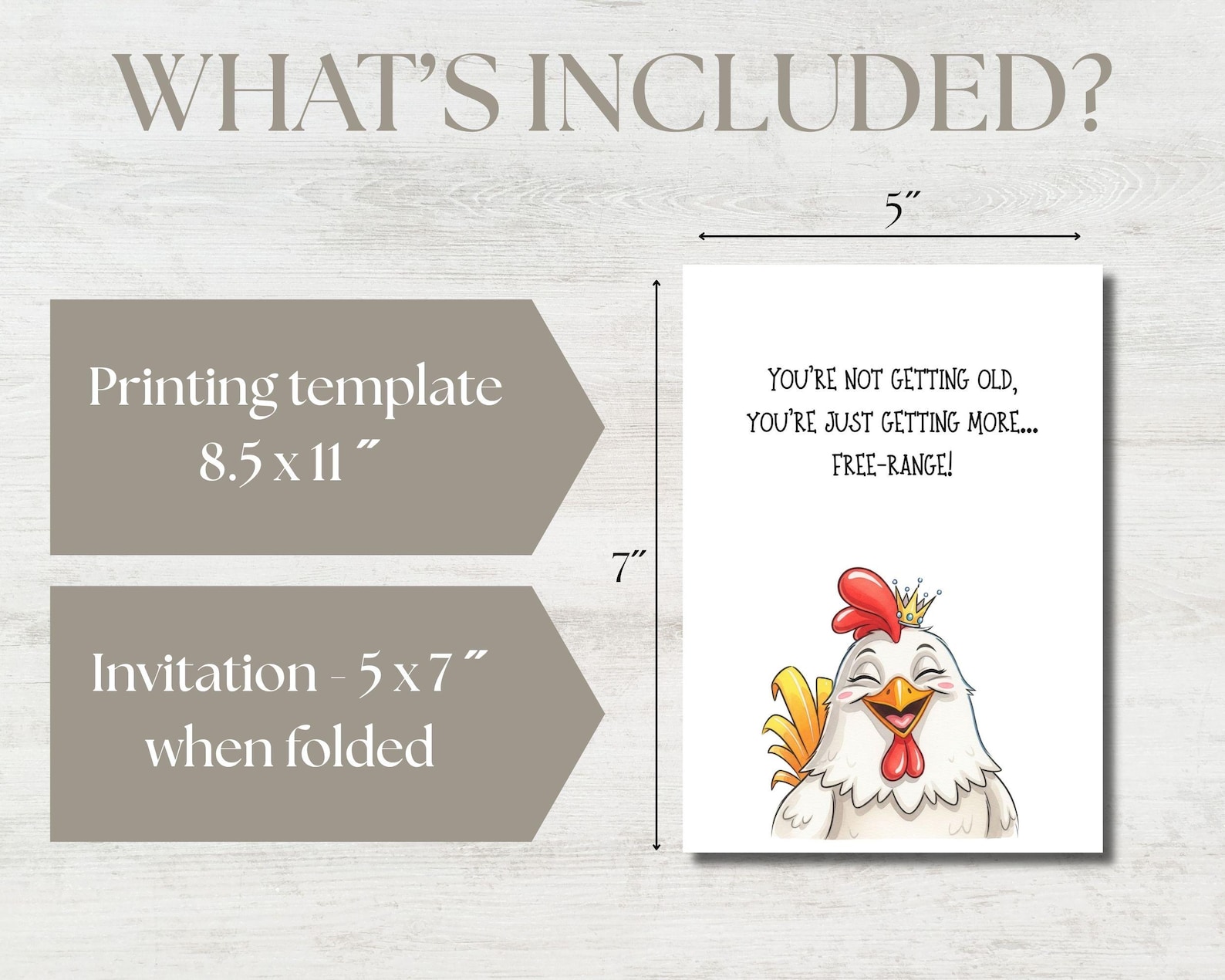 Funny Birthday Card, Printable Chicken Birthday Card, Happy "free-range ...