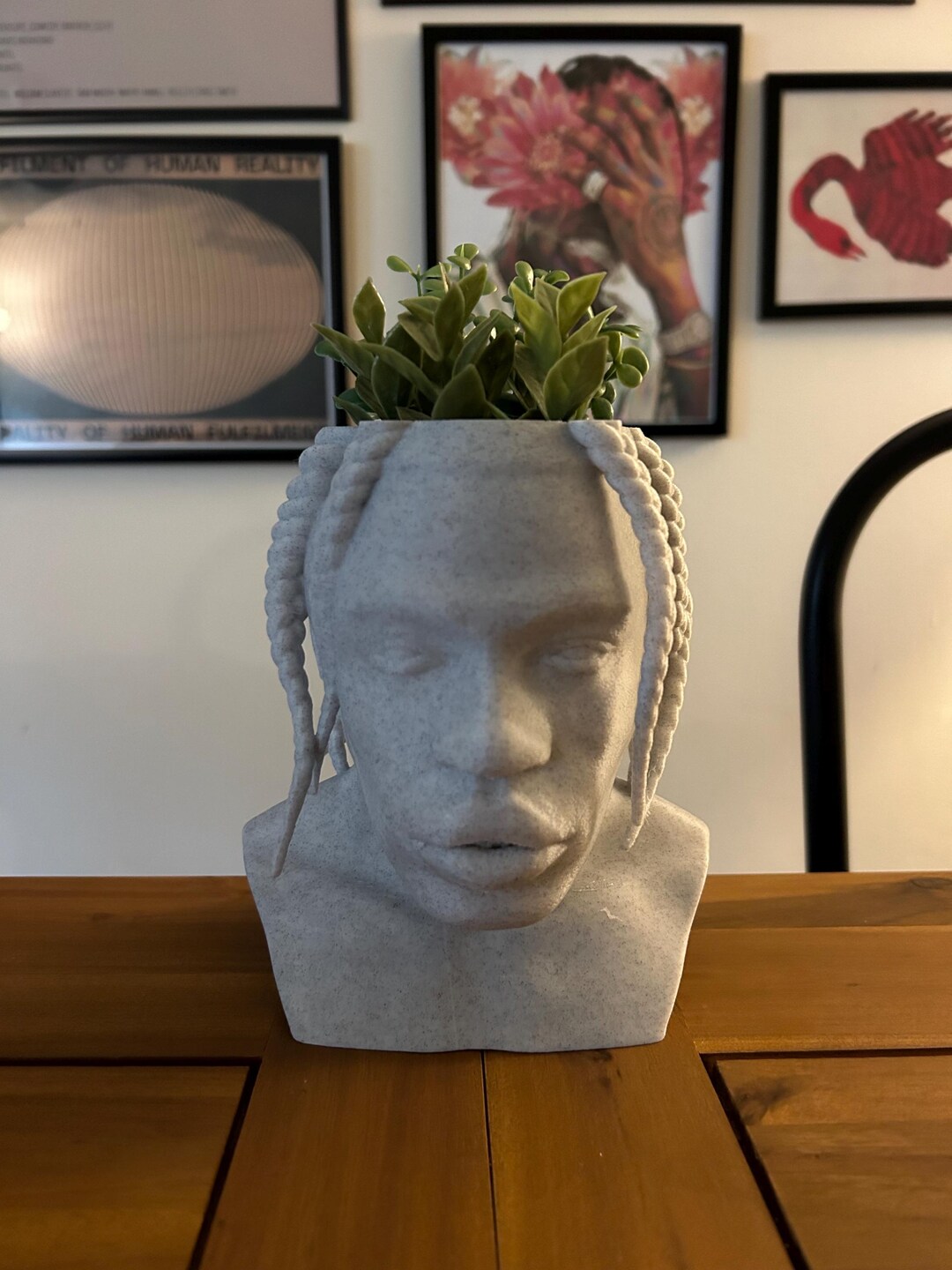 Travis Scott Succulent Planter Pot, Unique Celebrity Face Plant Holder ...