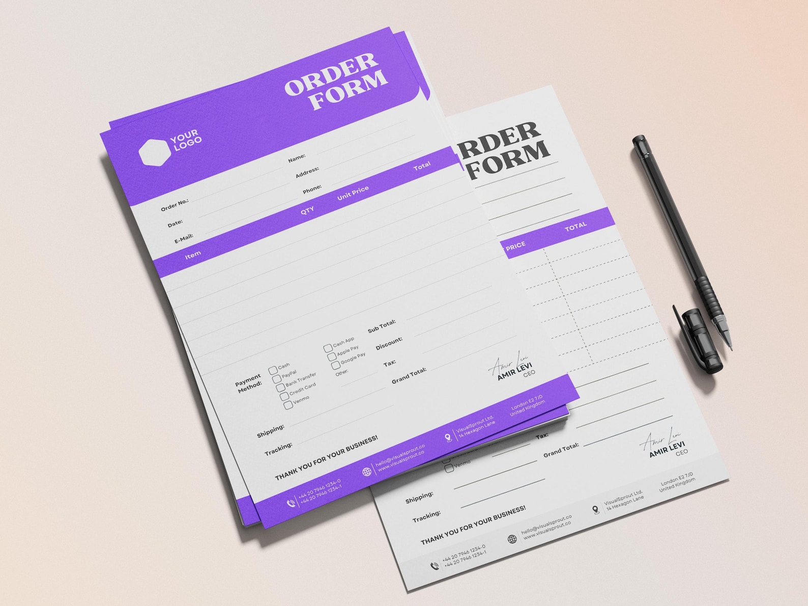 Editable Order Form Templates – Canva Set for Small Business & Creators ...