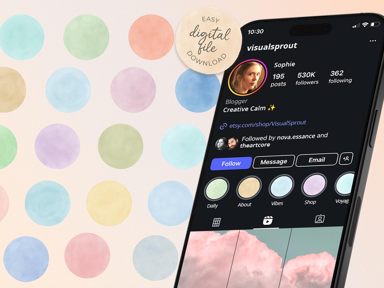 Dusty Pastel Instagram Highlight Covers: Watercolor Story Icons ...