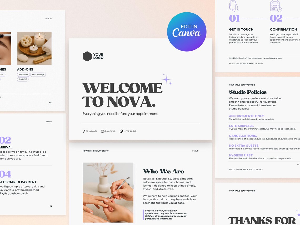 Welcome Kit Template for Small Business – Editable Client Brochure ...