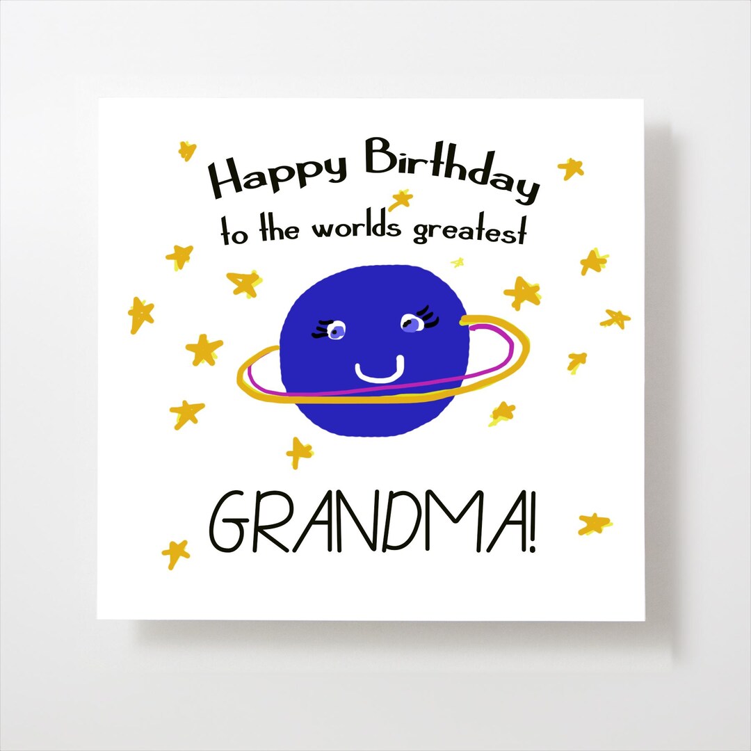 World's Greatest Grandma Happy Birthday Card Grandmother Birthday Card ...