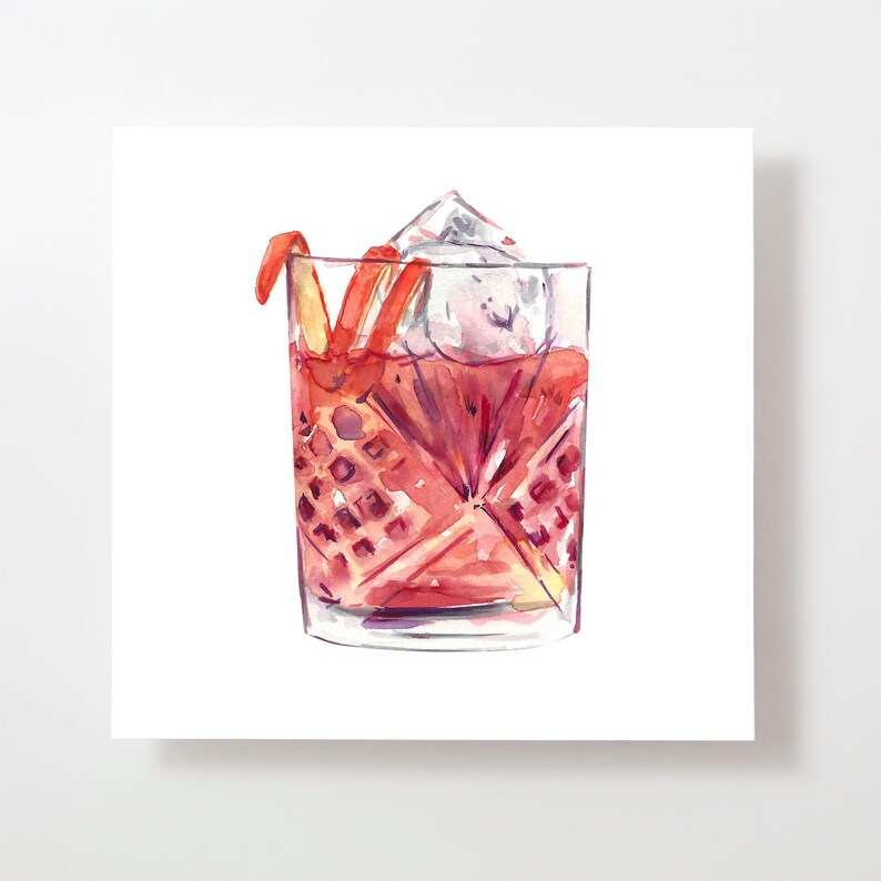 Negroni Cocktail Card: Cheers Birthday Card for Her - Etsy