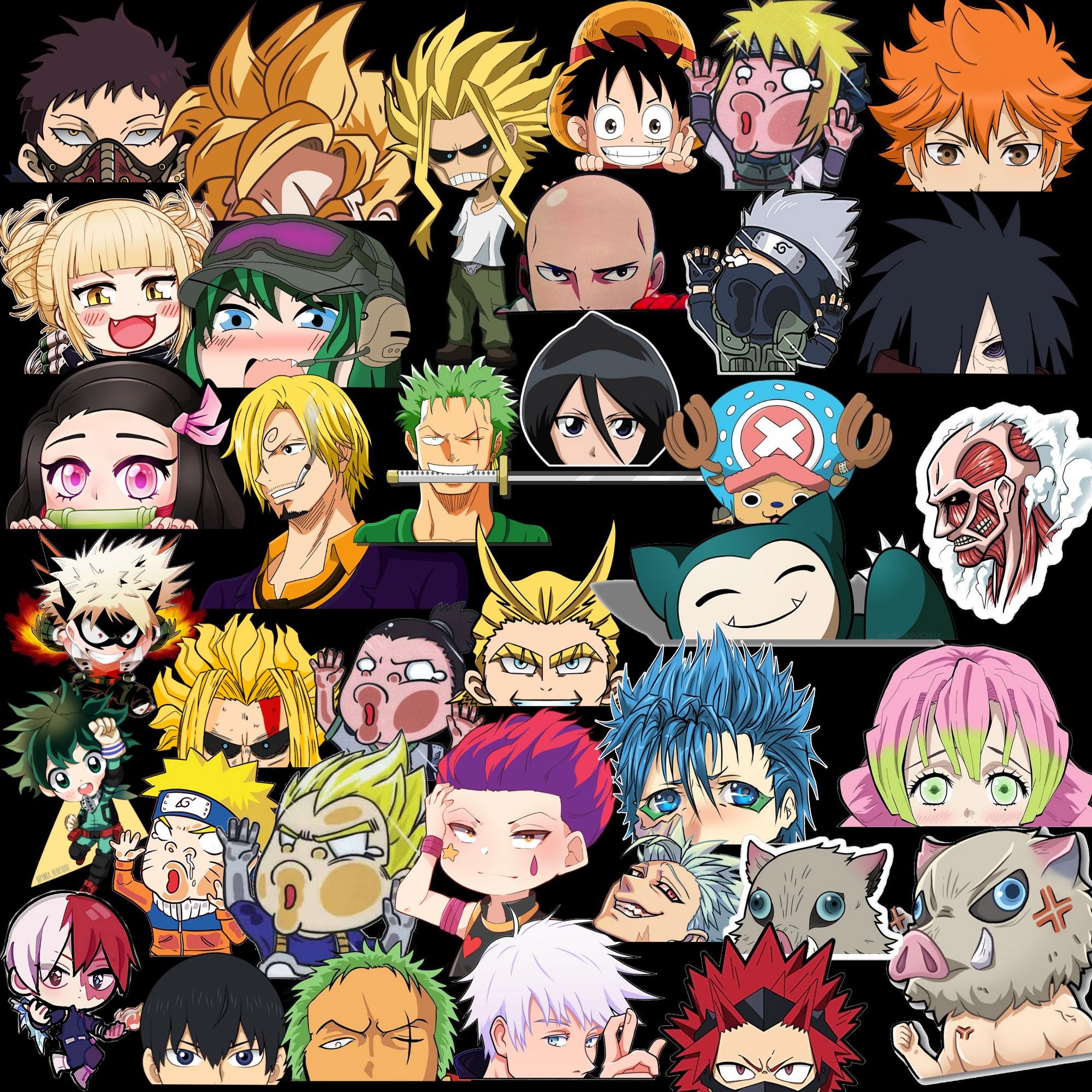 Anime Sticker Design Bundle | Best Sticker Designs | All Anime Designs ...