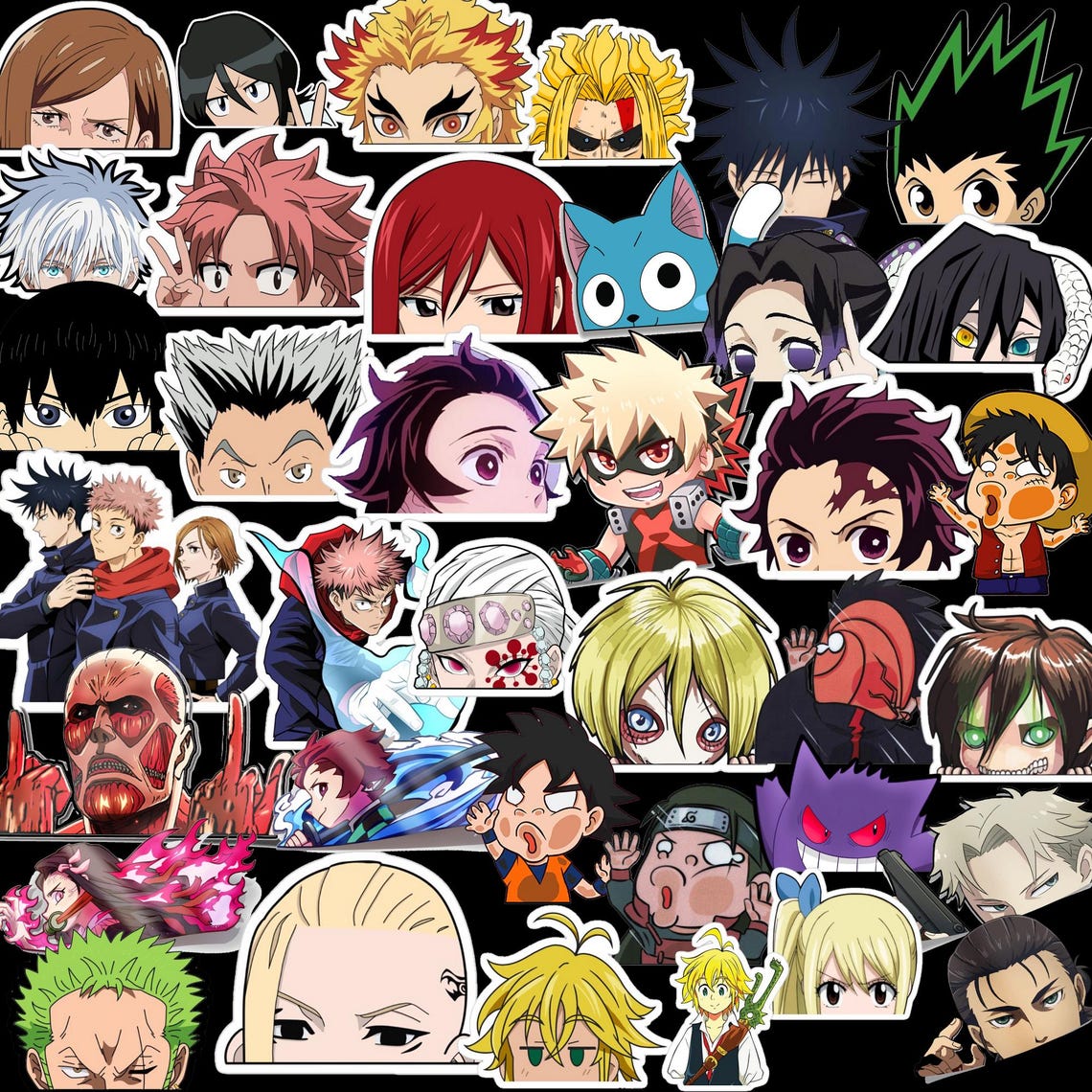 Anime Sticker Design Bundle | Best Sticker Designs | All Anime Designs ...