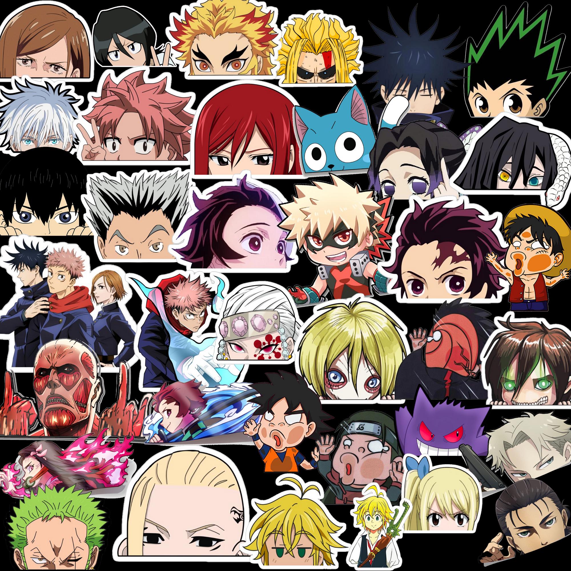Anime Sticker Design Bundle | Best Sticker Designs | All Anime Designs ...