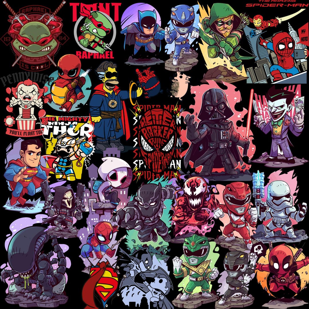 230 Heroes Design Bundle - EPS, PNG, JPG Graphics Collection | Instant ...