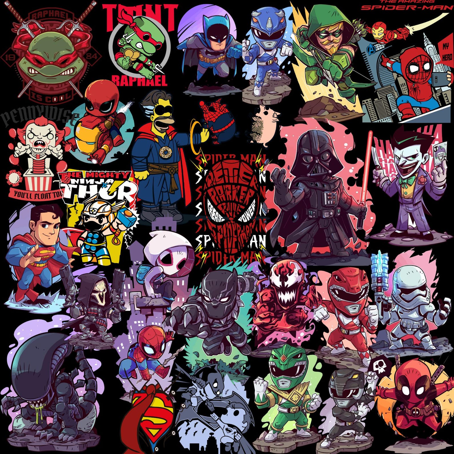 230 Heroes Design Bundle - EPS, PNG, JPG Graphics Collection | Instant ...