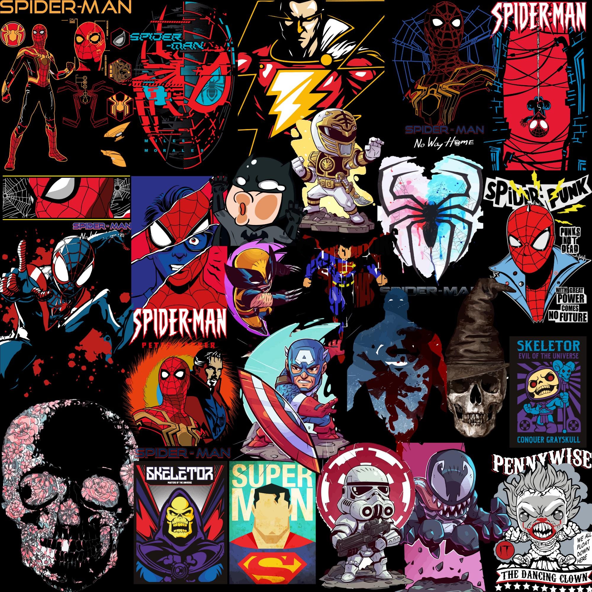 230 Heroes Design Bundle - EPS, PNG, JPG Graphics Collection | Instant ...
