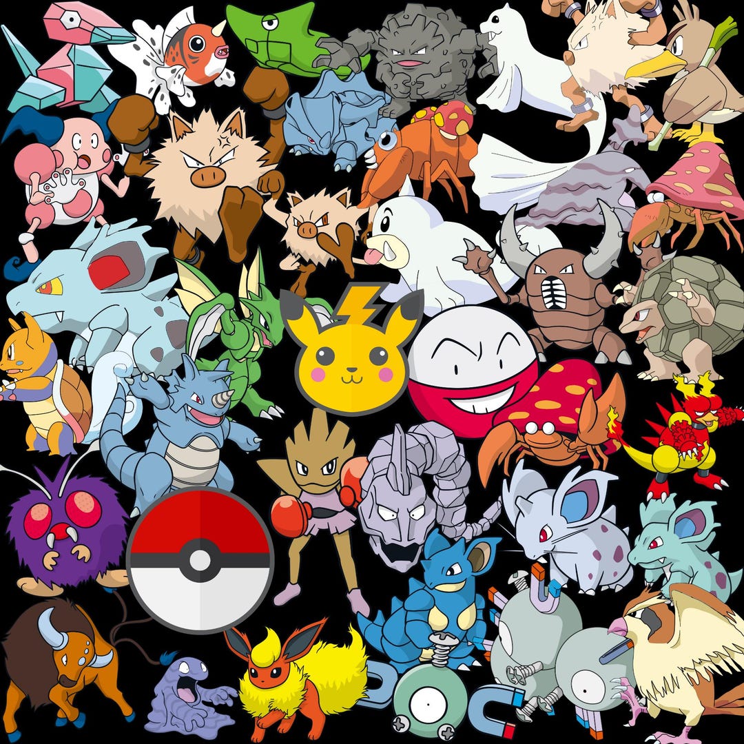 1700+ Pokemon Designs Bundle | Layered SVG Files | Unique Designs for ...