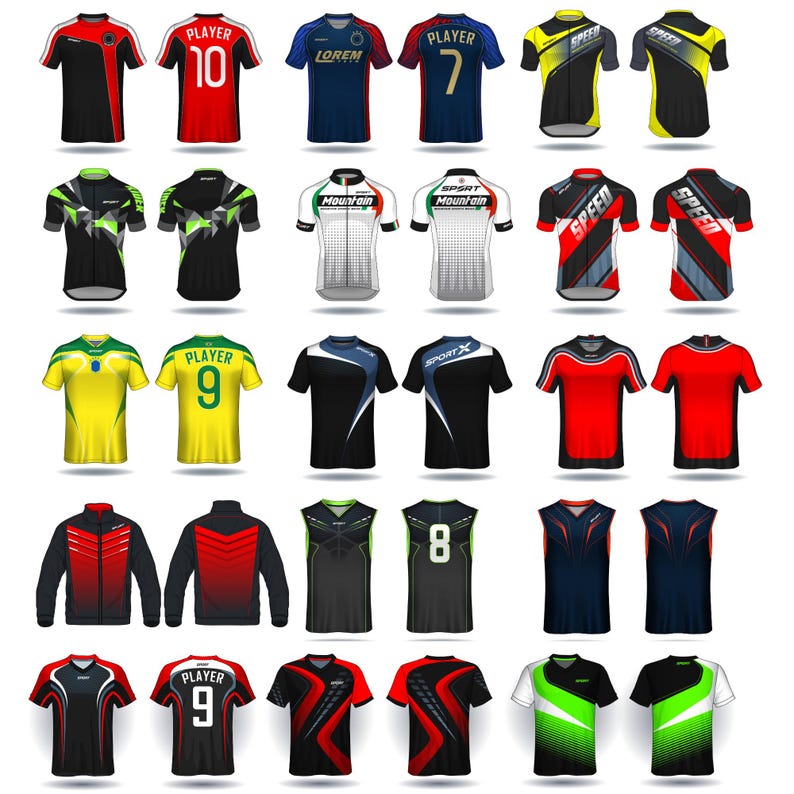 172 Fan Jersey Vector Files | Premium Sports Design Bundle | PNG & AI ...