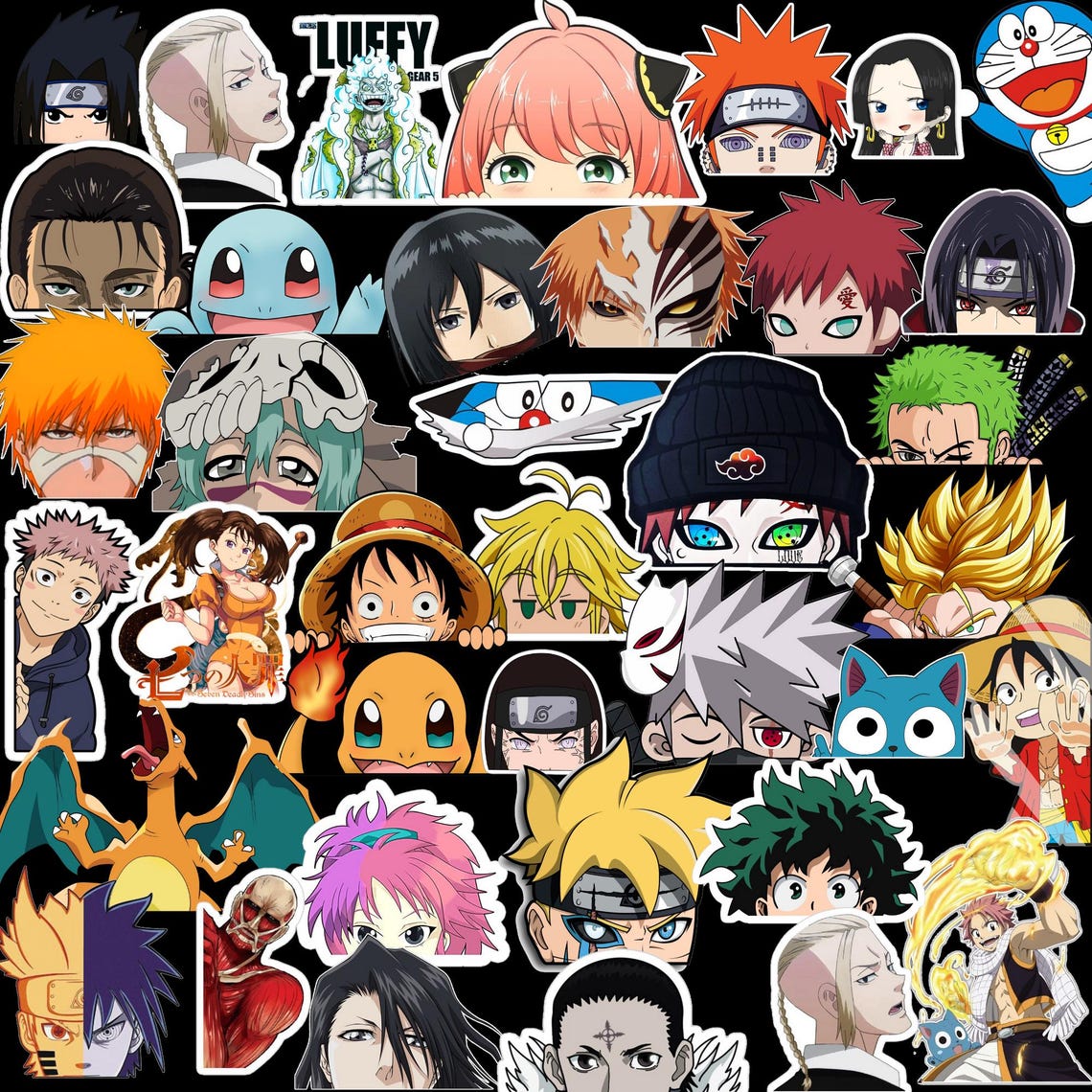 Anime Sticker Design Bundle | Best Sticker Designs | All Anime Designs ...