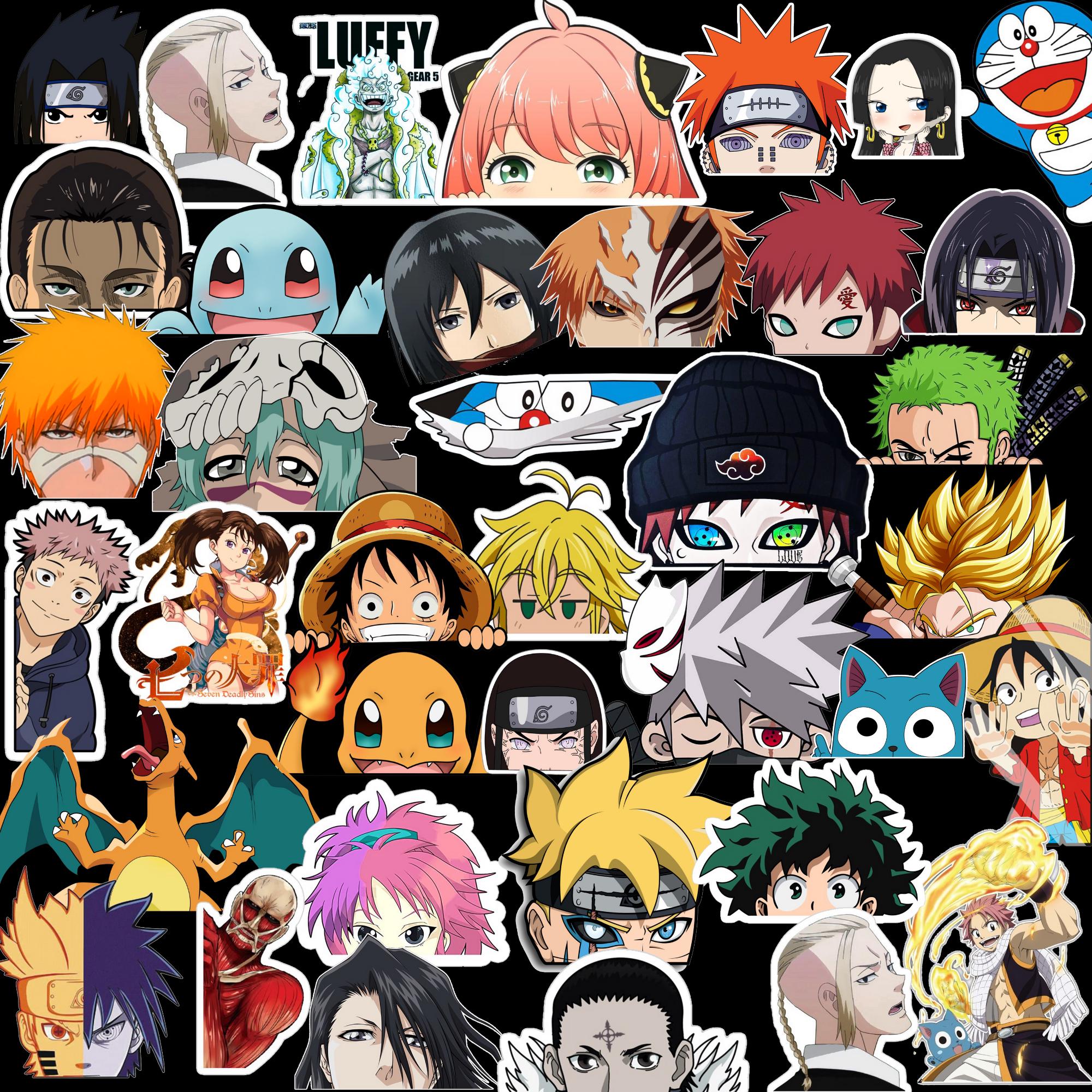 Anime Sticker Design Bundle | Best Sticker Designs | All Anime Designs ...