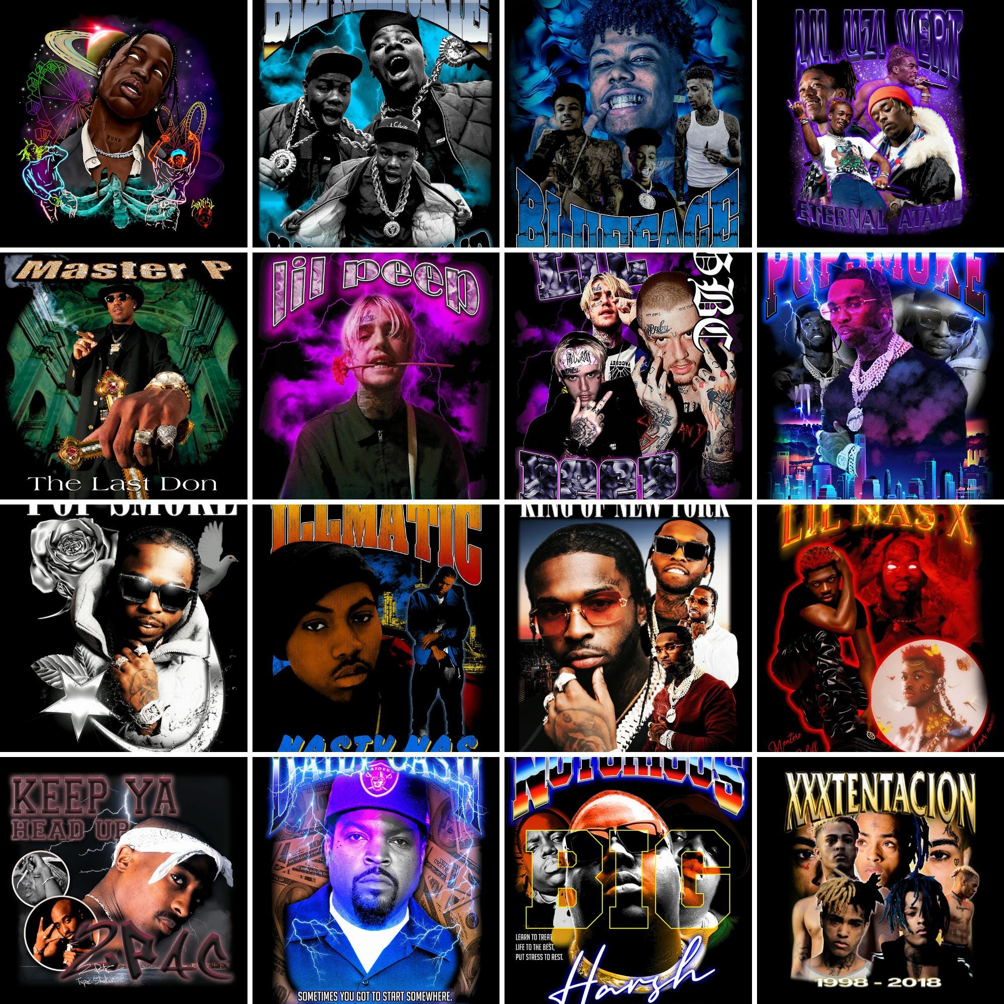 55 Best-selling Rapper Designs | T-shirt Graphics for Screen Printing ...