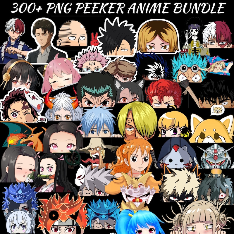 Peeker Anime Stickers Svg - Etsy