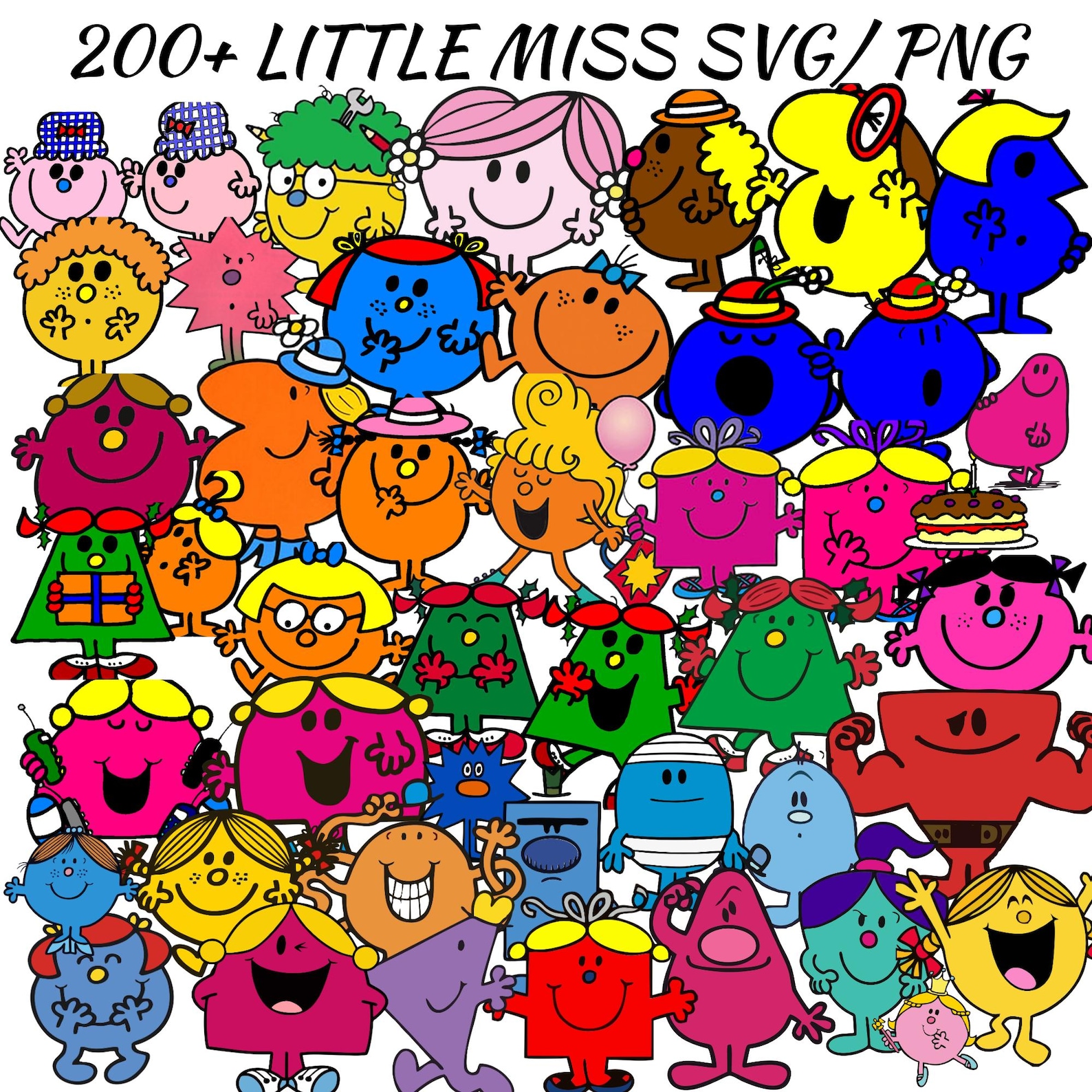 Cartoon SVG Bundle | Little Miss SVG Bundle | Little Miss Princess SVG ...