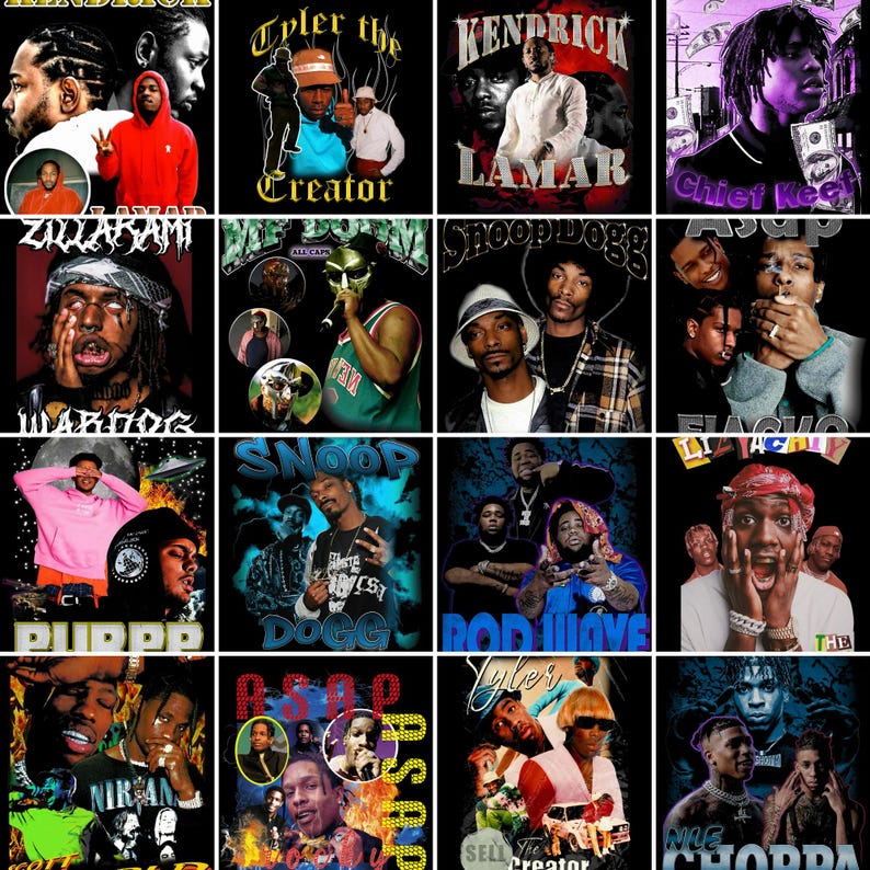 55 Best-selling Rapper Designs | T-shirt Graphics for Screen Printing ...