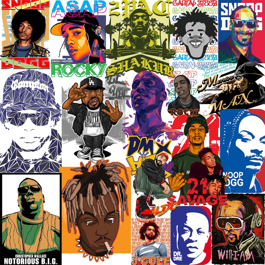 78 Rapper PNG , AI Bundle High-quality Vector Designs for Merch ...