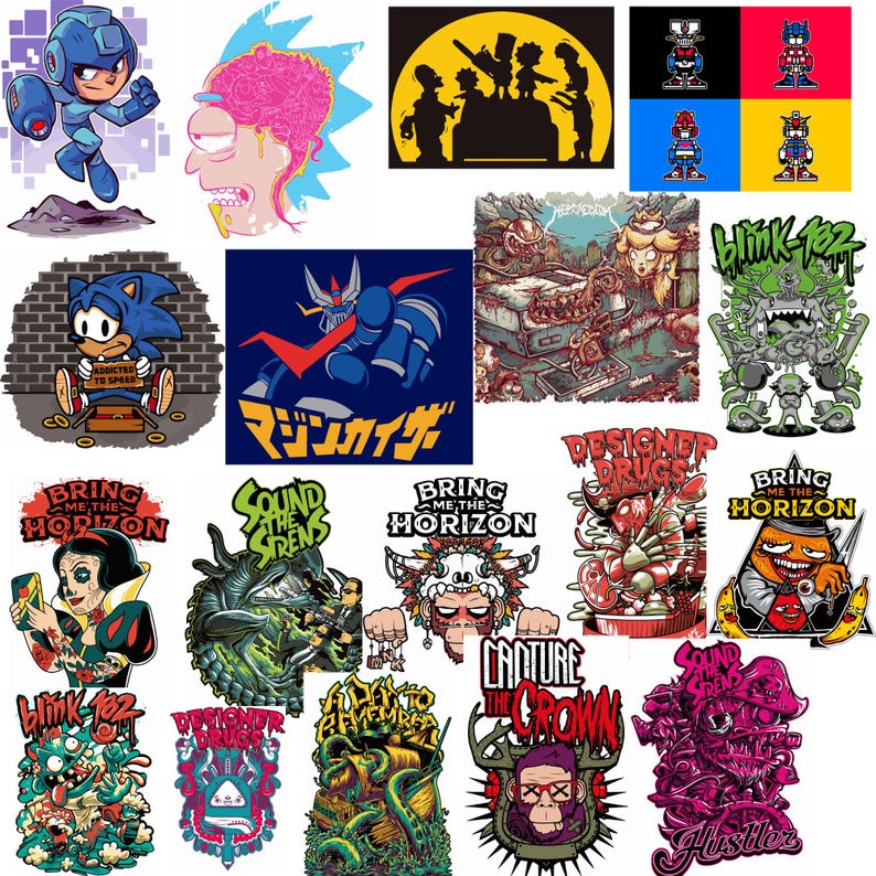 74 Cartoon Streetwear Design Bundle - PNG, AI Files | Urban Fashion ...