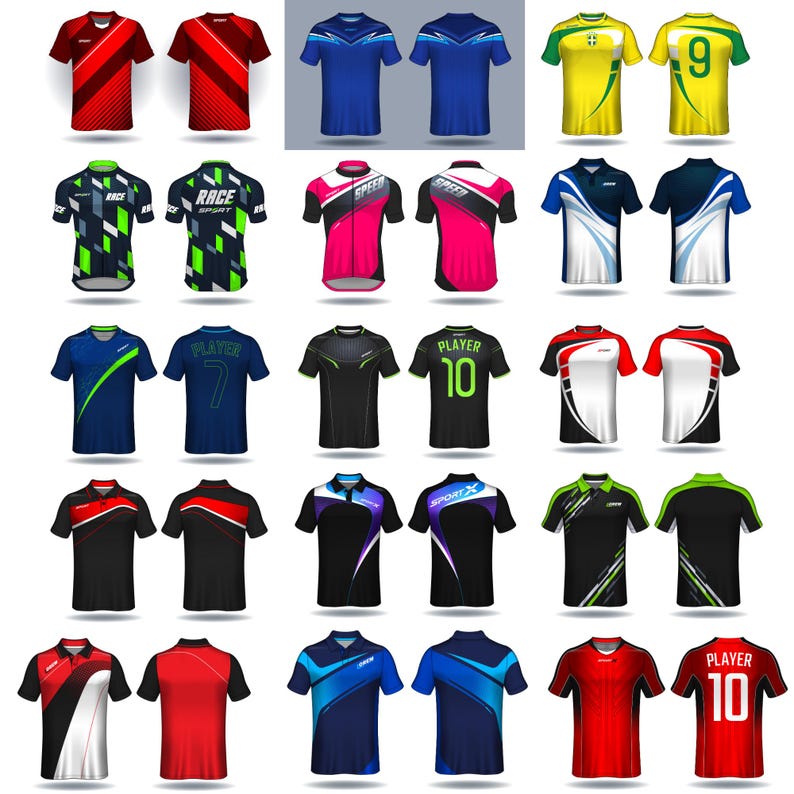 172 Fan Jersey Vector Files | Premium Sports Design Bundle | PNG & AI ...