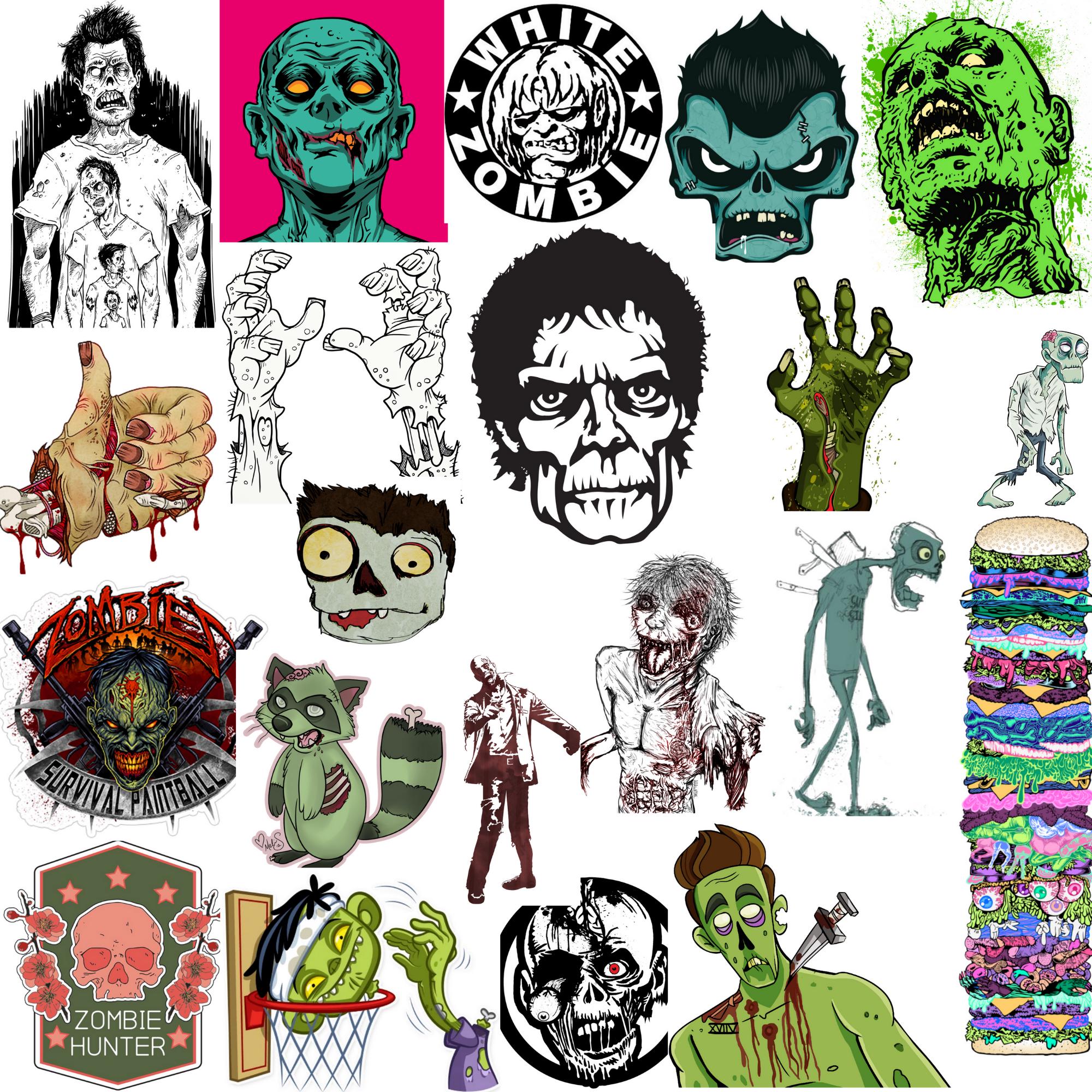 300 Zombie Design Bundle - PNG & SVG Files | Spooky Undead Graphics for ...