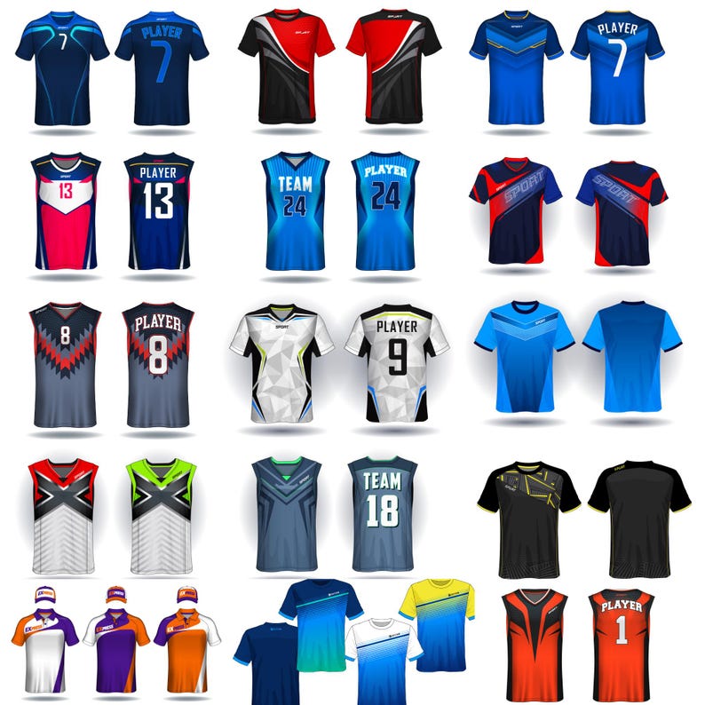 172 Fan Jersey Vector Files | Premium Sports Design Bundle | PNG & AI ...