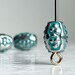 Etched Silver Blue Green Patina Acrylic Bumpy Oval Beads 9mm 30 ...
