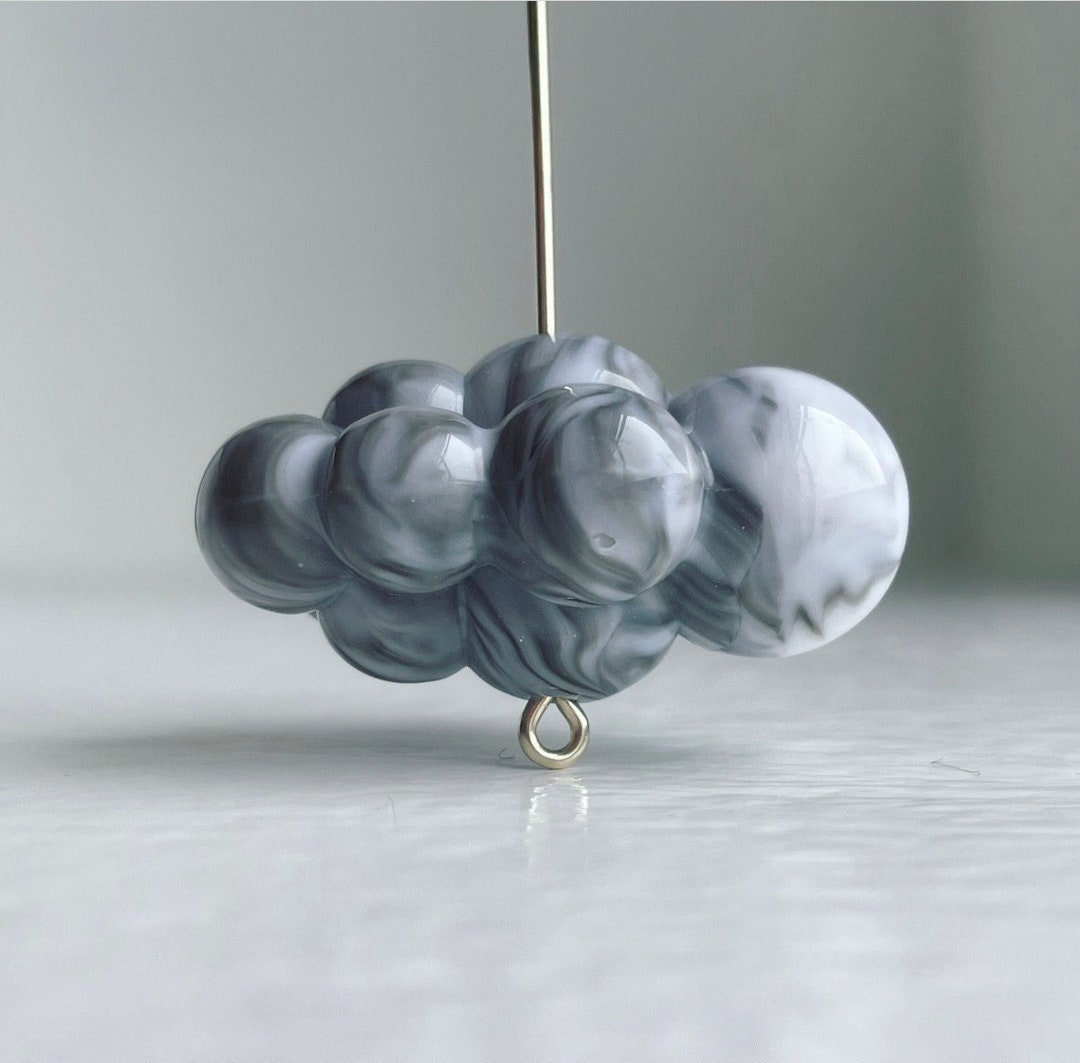 Chunky Black White Acrylic Storm Cloud Beads 33mm 6 - Etsy