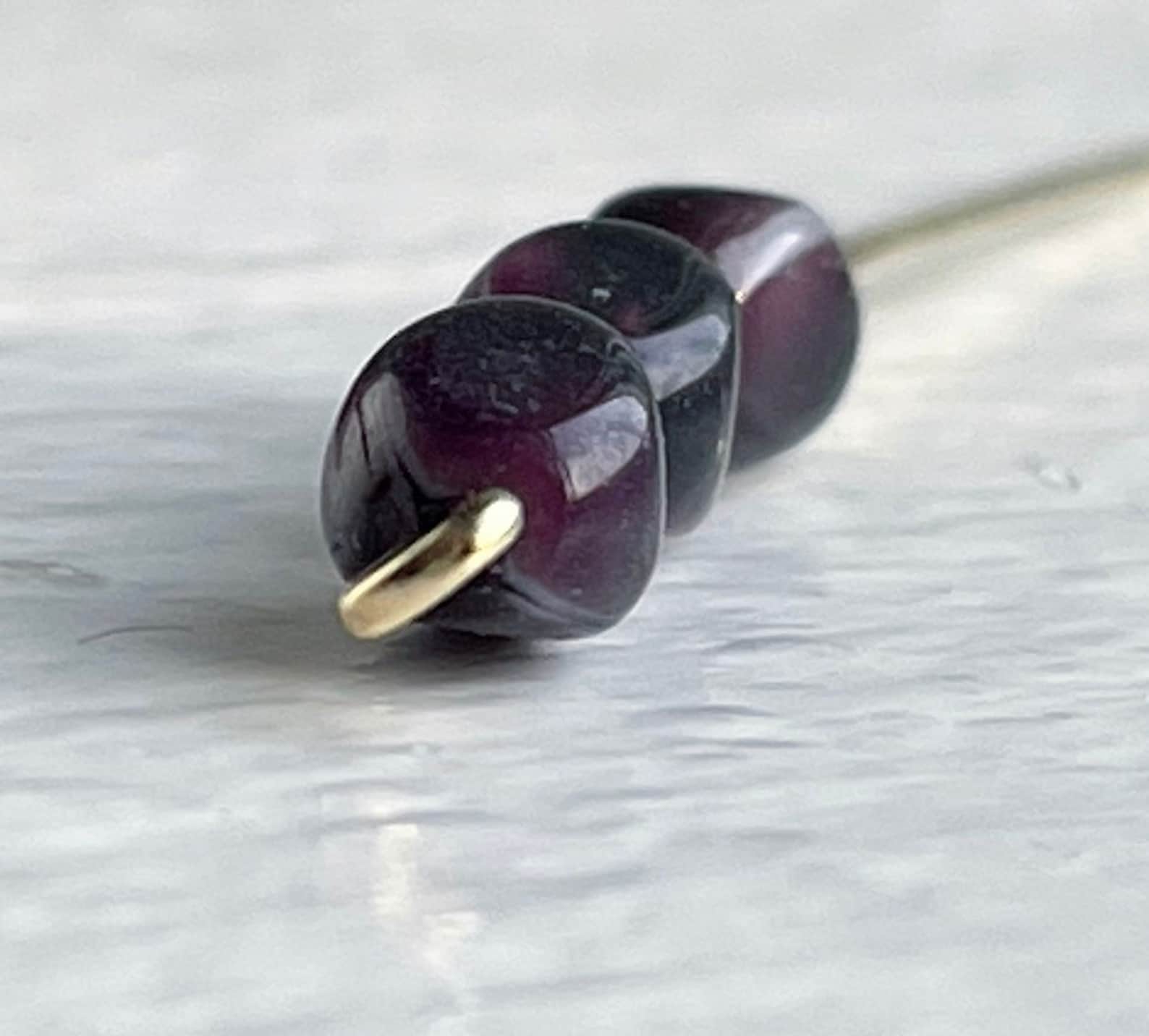Vintage Czech Glass Oval Beads Purple White Marbled Beveled 9mm (20) - Etsy