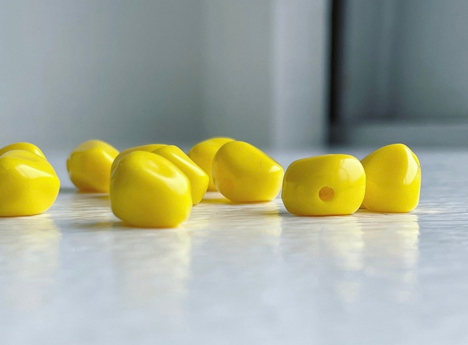 Vintage Lucite Yellow Nugget Beads 10mm 30 - Etsy