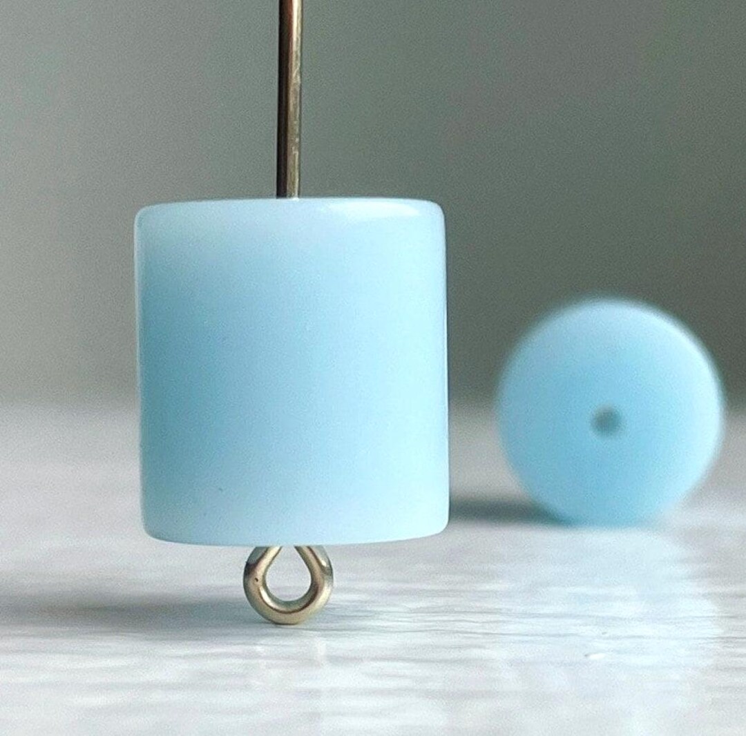 Vintage Opaque Powder Blue Lucite Barrel Tube Beads 13mm (10) - Etsy