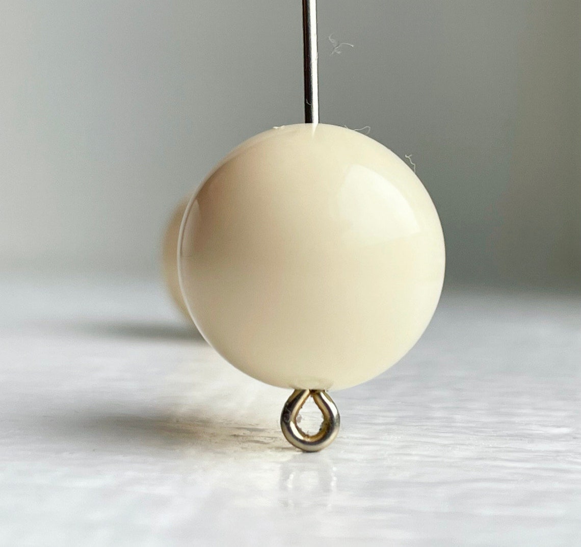 Vintage Lucite Ivory Cream Opaque Round Beads 16mm (10) - Etsy