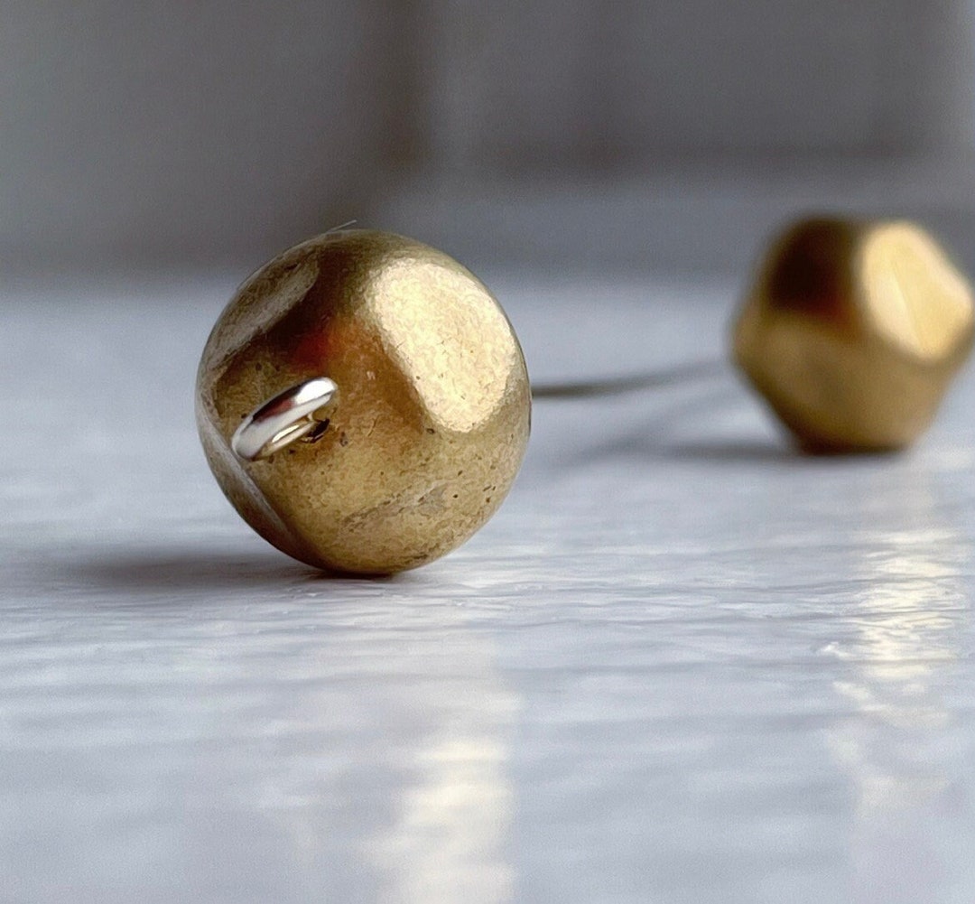 Vintage Czech Glass Gold Beveled Round Beads 10mm (12) - Etsy