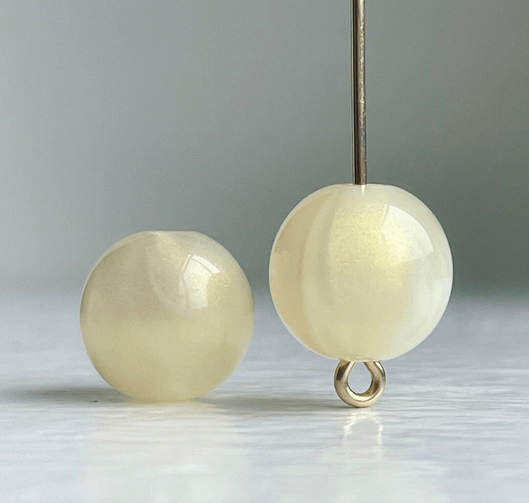 Pale Jonquil Tan Gold Glitter Shimmer Round Acrylic Beads 12mm (16) - Etsy