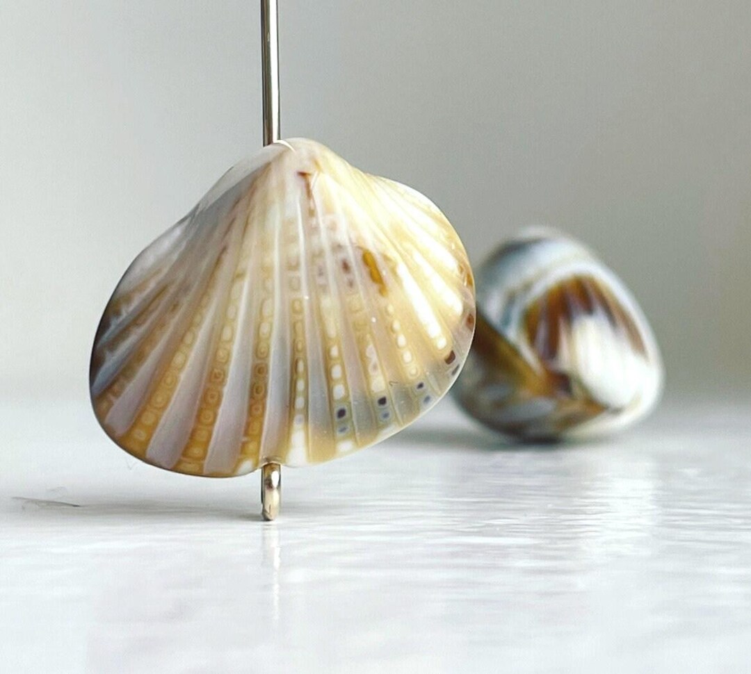 Marbled Tan Ivory Fluted Acrylic Shell Beads Clamshell 21mm (10) - Etsy