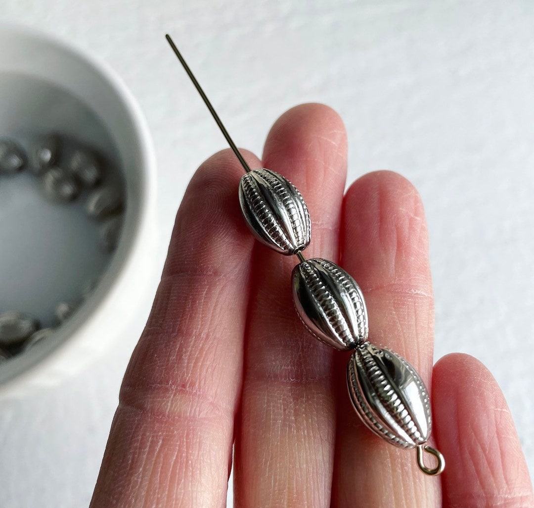 Silver Etched Acrylic Bumpy Oval Beads 14mm 20 - Etsy