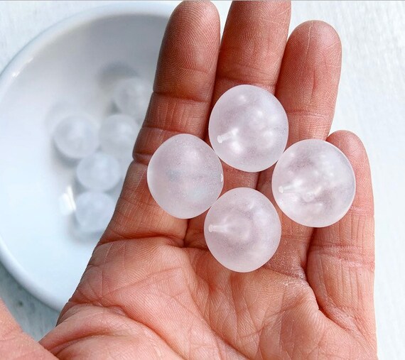 Vintage Crystal Lucite Matte Frosted Bicone Beads 19mm 8 | Etsy