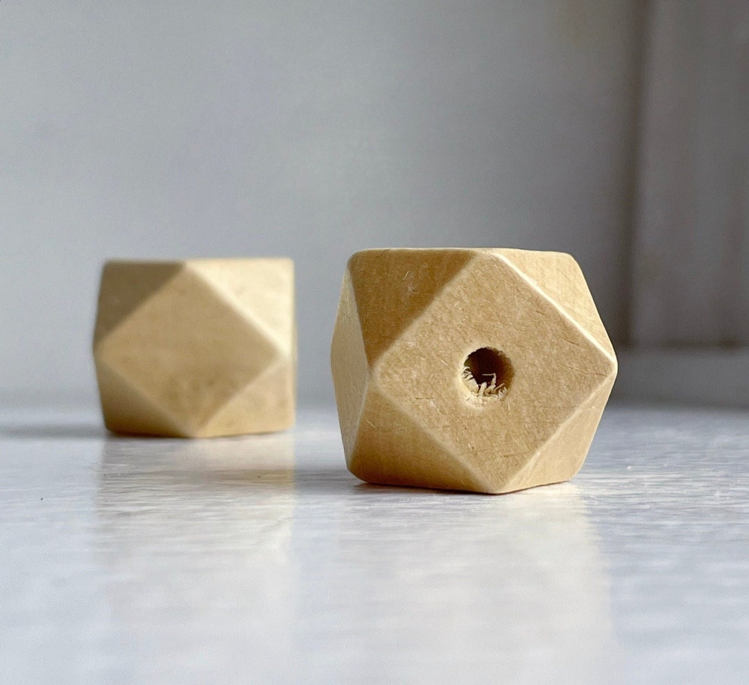 Faceted Wooden Wood Beveled Cube Square Beads 21mm (6) - Etsy