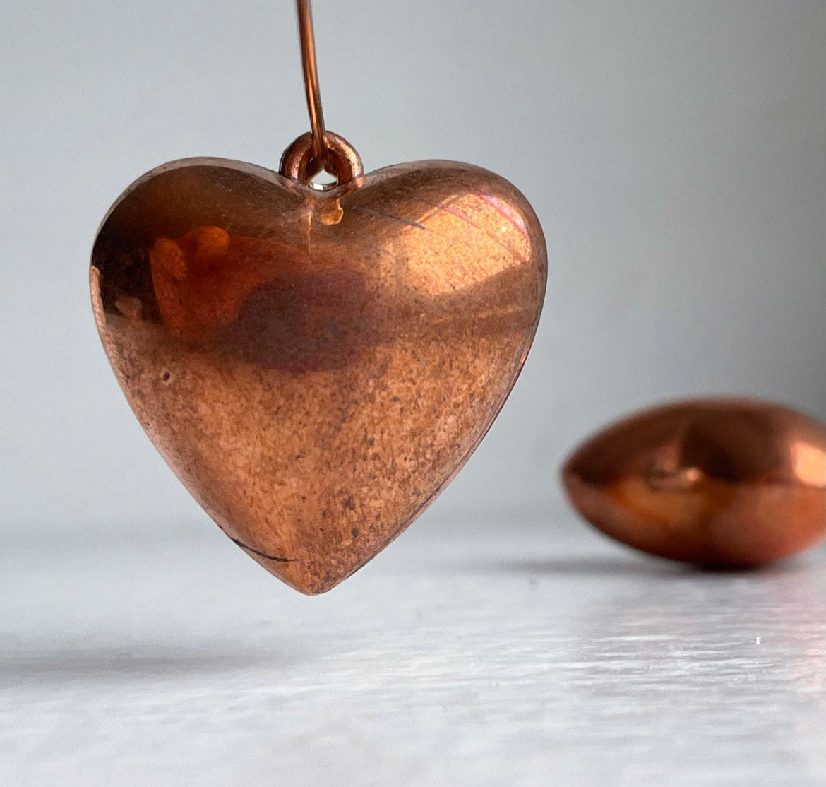Vintage Copper Heart Pendant Charms Beads 28mm (4) - Etsy